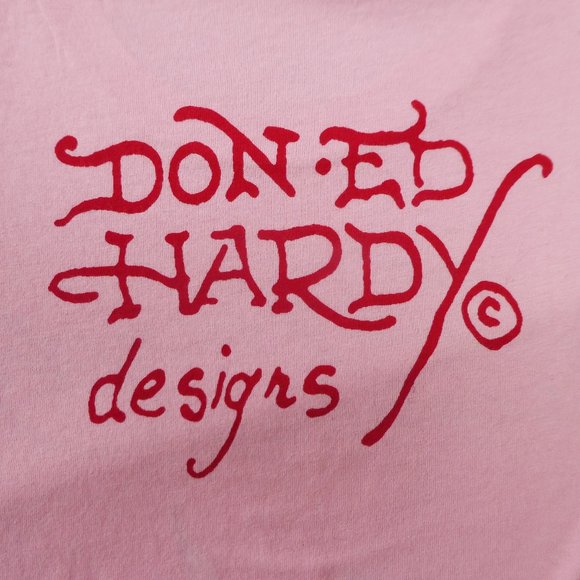 Ed Hardy | Tops | New Ed Hardy Designs Basic Tee Pink Unicorn Crew Neck ...
